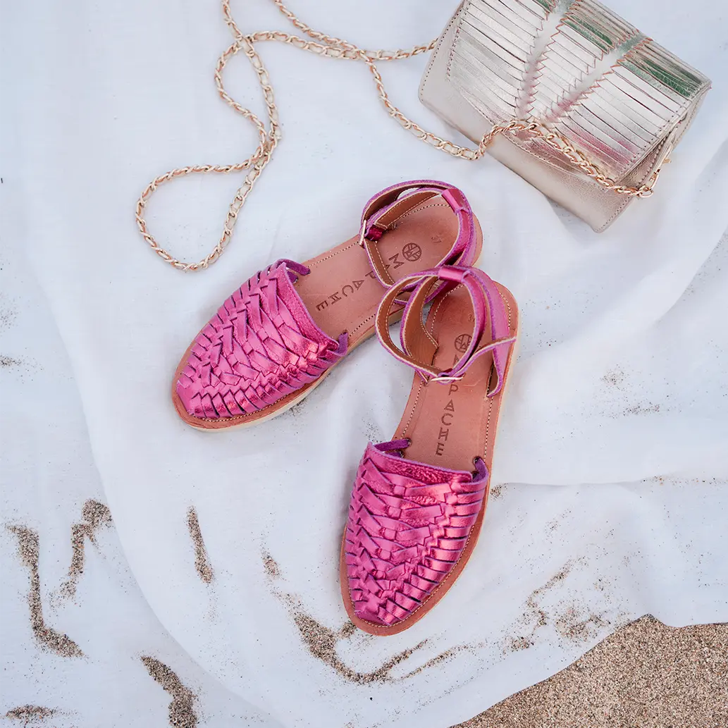 Sandales roses à plateforme - Loma Rose Flashy | Mapache